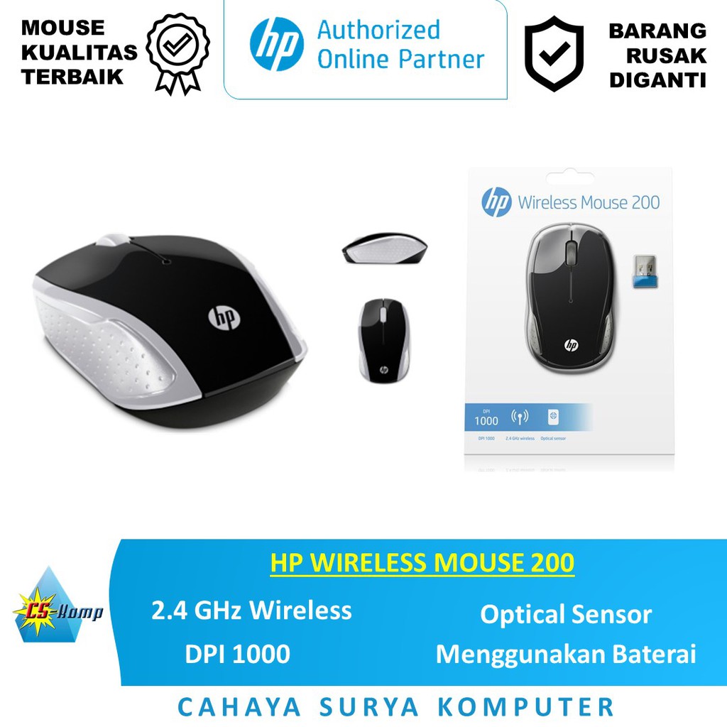 Jual HP WIRELESS MOUSE 200 | Shopee Indonesia