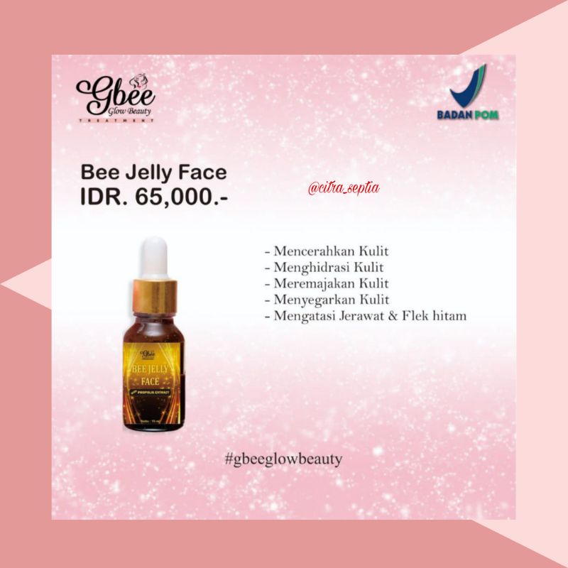 Jual BEE JELLY FACE SERUM GBEE GLOWBEAUTY GLOW BEAUTY | Shopee Indonesia