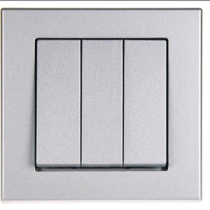 Jual Saklar Triple Broco Plano Silver | Shopee Indonesia