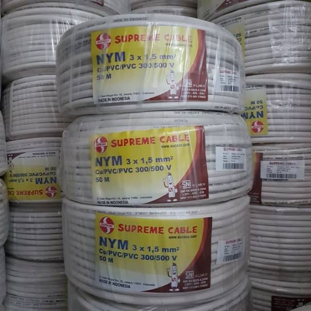 Jual Meteran kabel supreme nym 3x1.5 | Shopee Indonesia