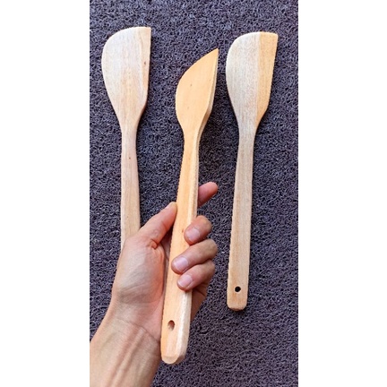 Jual Spatula Kayu / Sodet / Solet / Sutil / Sendok Sayur 35cm | Shopee ...