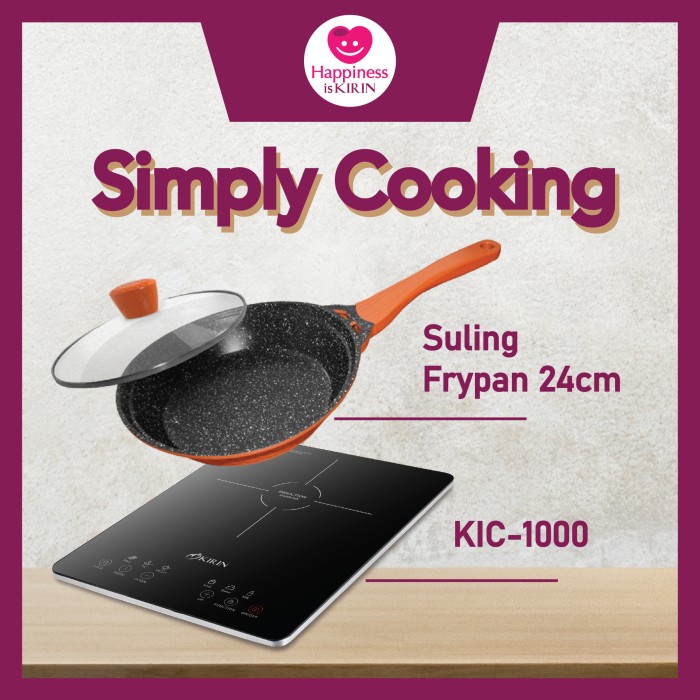 Jual SIMPLY COOKING - BUNDLING KIC-1000 Kompor Induk & FRYPAN SULING 24/ Paket kompor induksi ...