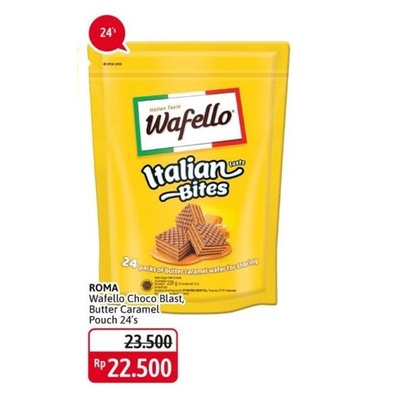 Jual Biskuit Wafer Roma Wafello Italian Bites Chocolate 234 g | Shopee ...