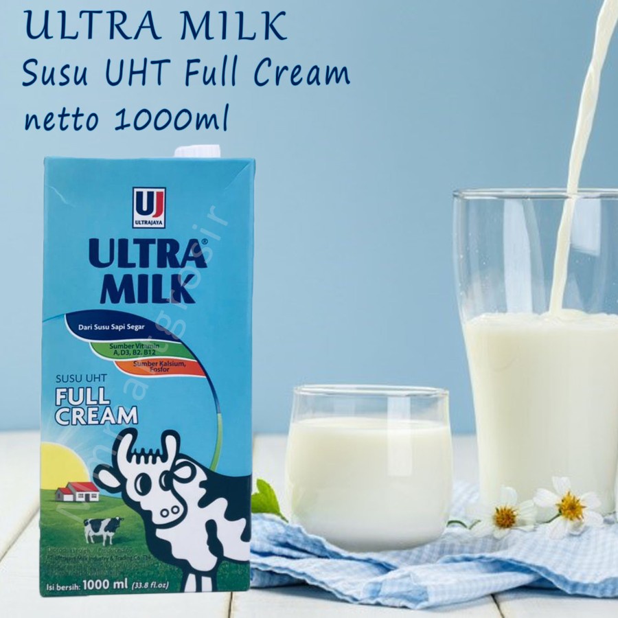Jual ULTRA MILK LOW FAT PLAIN 1LT / SUSU UHT / Full Cream / 1000ml | Shopee Indonesia