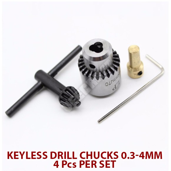 Jual Adapter Bor Mini / Micro Motor Drill Chucks / Mini Drill Chuck Key ...