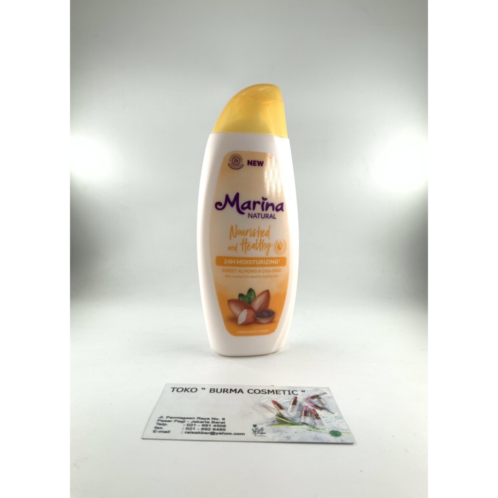 Jual MARINA HAND & BODY LOTION NATURAL NOURISHED & HEALTHY 188 ML ...
