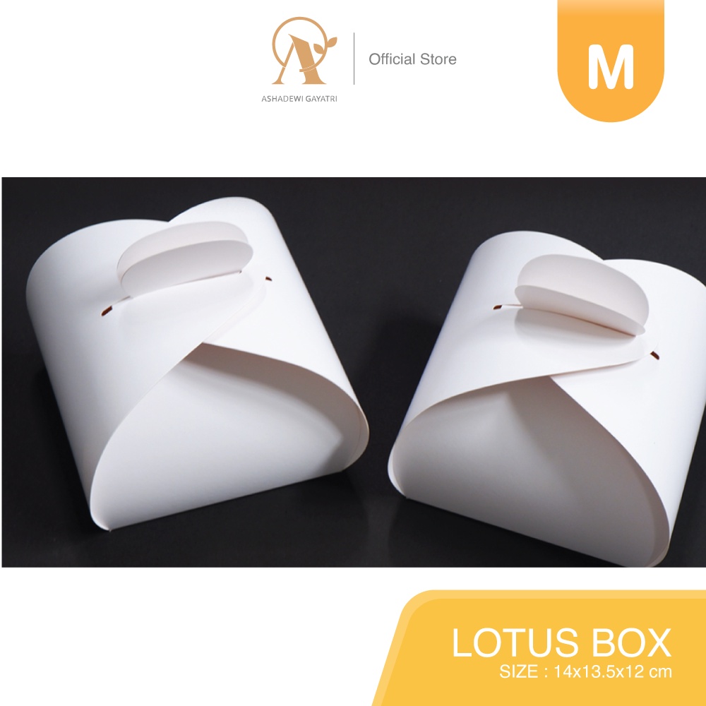 Jual Ashadewi Gayatri - Lotus Box Medium Ivory / box kue / dus / kotak / box / kemasan kue ...