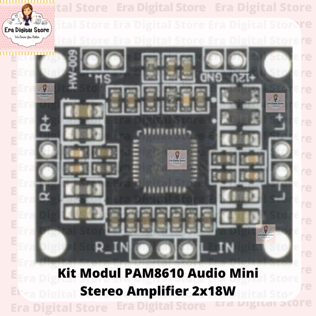 Jual Kit Modul PAM8610 Audio Mini Stereo Amplifier 2x18W | Shopee Indonesia