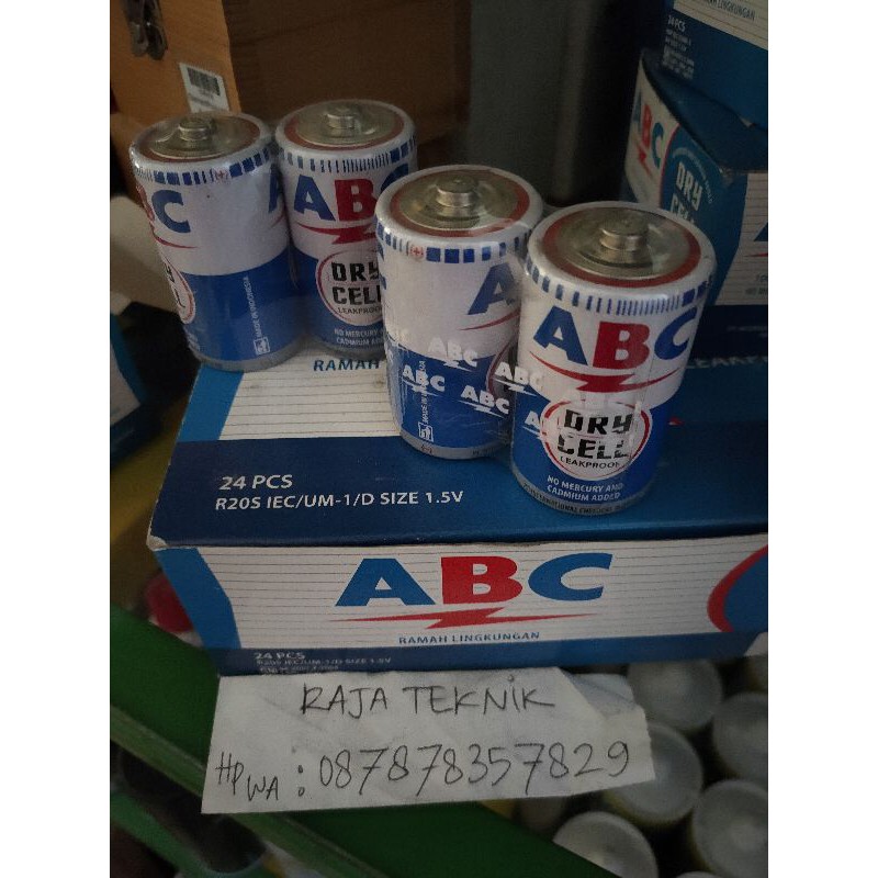 Jual Batu batre Besar ABC biru/ Baterai Besar ABC Biru / batre ...