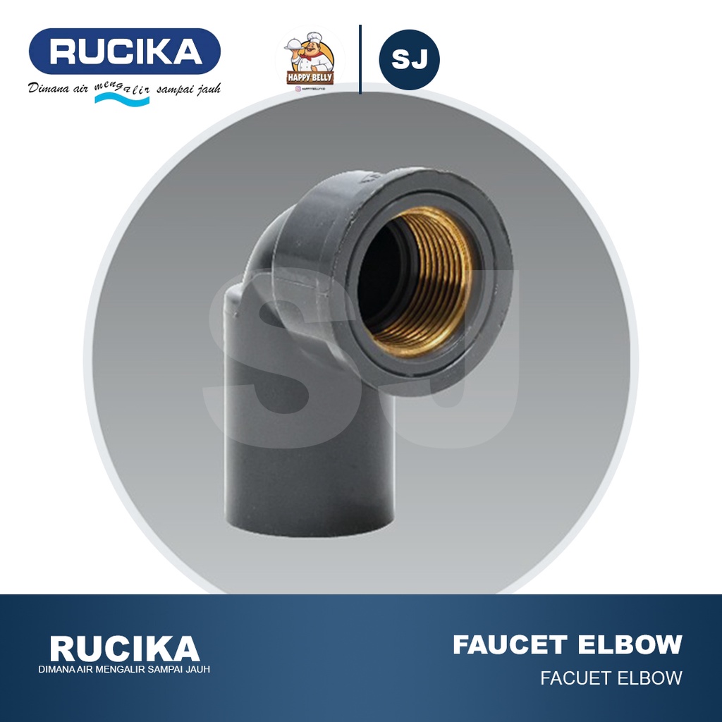 Jual Rucika faucet elbow metal 3/4" AW keni knee drat dalam kuningan KDD | Shopee Indonesia