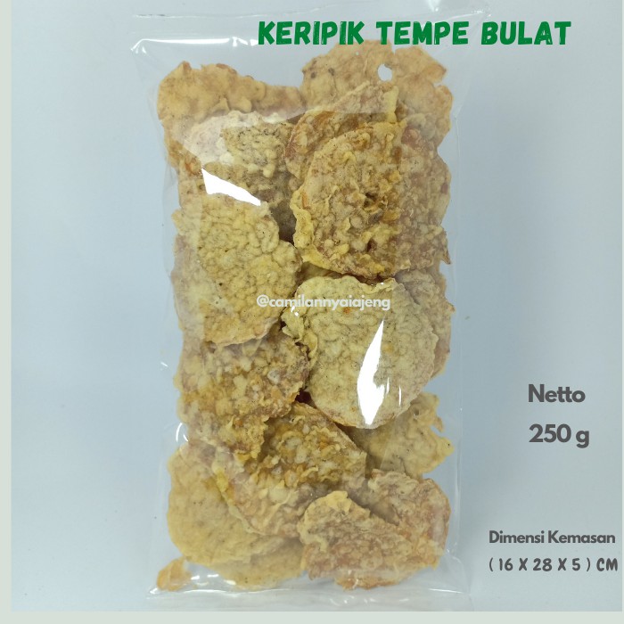 Jual Keripik Tempe Bulat Asin Gurih Jajanan Tradisional | Shopee Indonesia