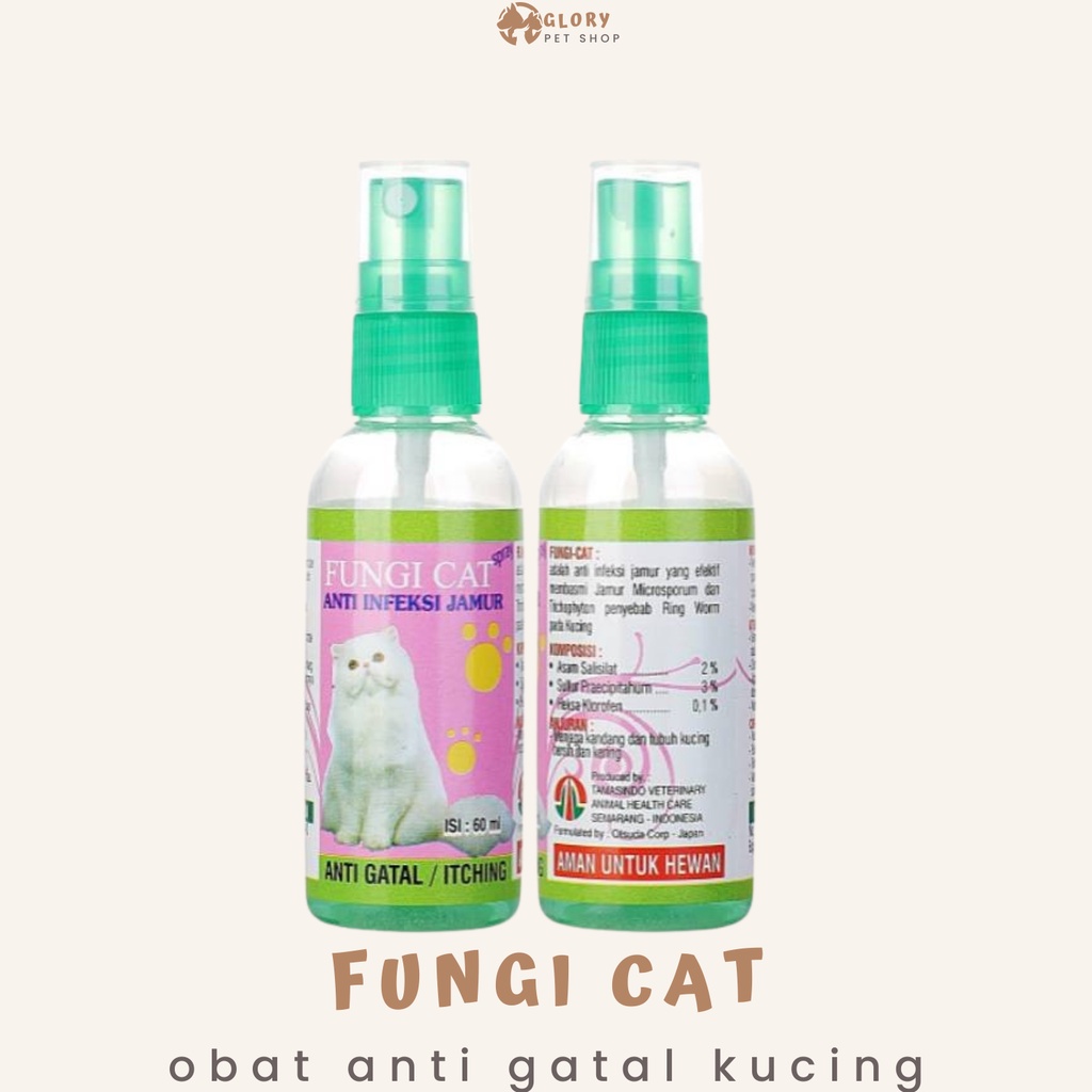 Jual FUNGI CAT SPRAY 60 ML OBAT INFEKSI JAMUR PADA KULIT KUCING ...