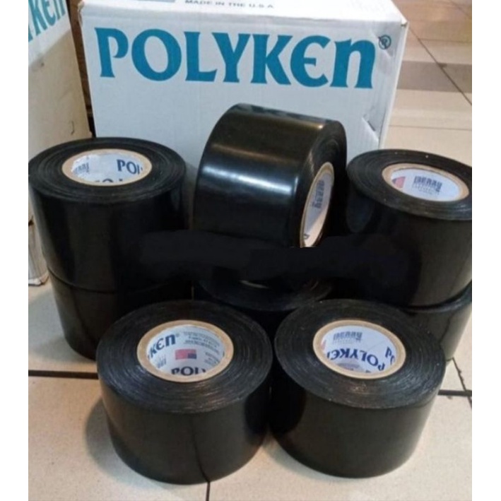 Jual Wrapping Tape Polyken Black Size 4"in x 100ft / Lakban Pipa Dalam Tanah / isolasi Besi ...
