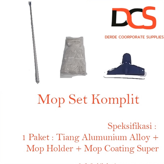 Jual Mop Set Komplit - Alat Pel komplit - Tangkai Alumunium , Handgrip ...
