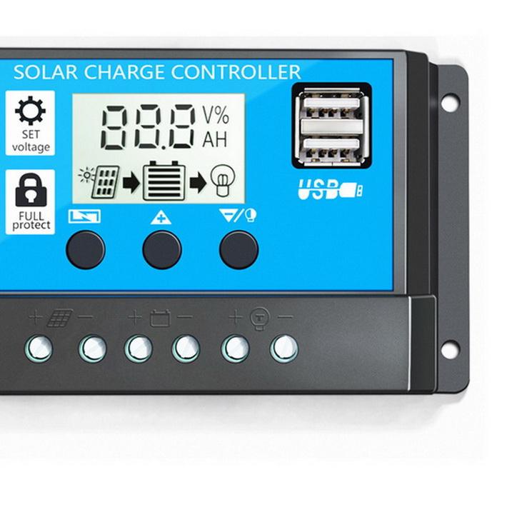Jual Solar Charge Controller LCD LED Display Solar PWM 12V/24V 10A 20A ...