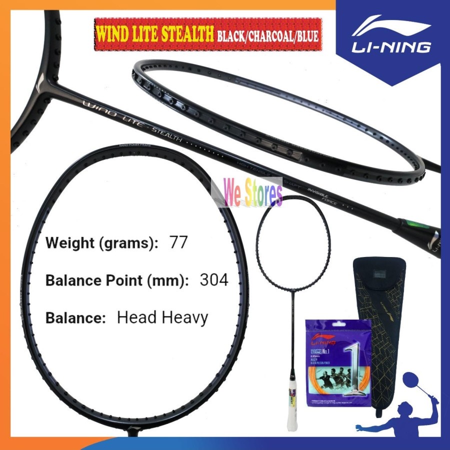 Jual NEW SALE RAKET BADMINTON LINING WIND LITE STEALTH ORIGINAL ...