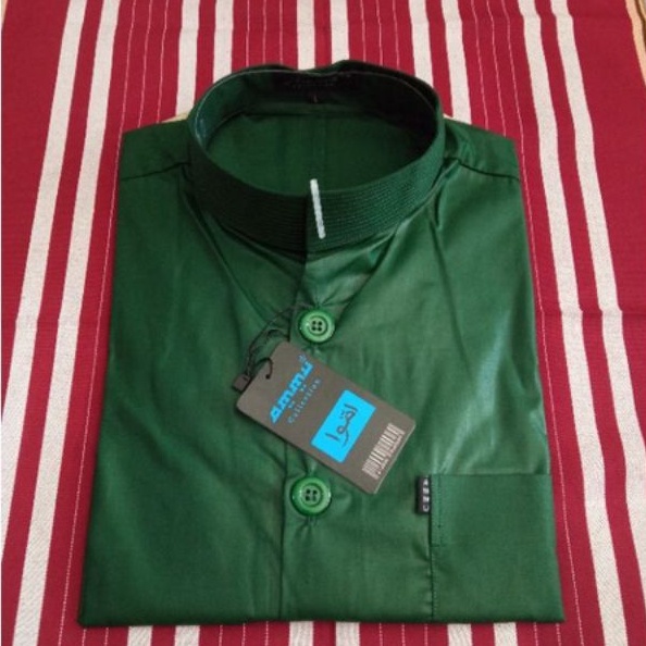 Jual Baju Koko Ammu Warna Ijo Botol/ Koko Ammu Termurah Warna Ijo Botol ...