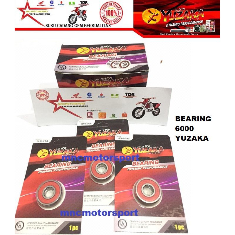Jual LAHAR LAHER BEARING YUZAKA 6000 2RS PRESS HARGA 1 BUAH | Shopee ...