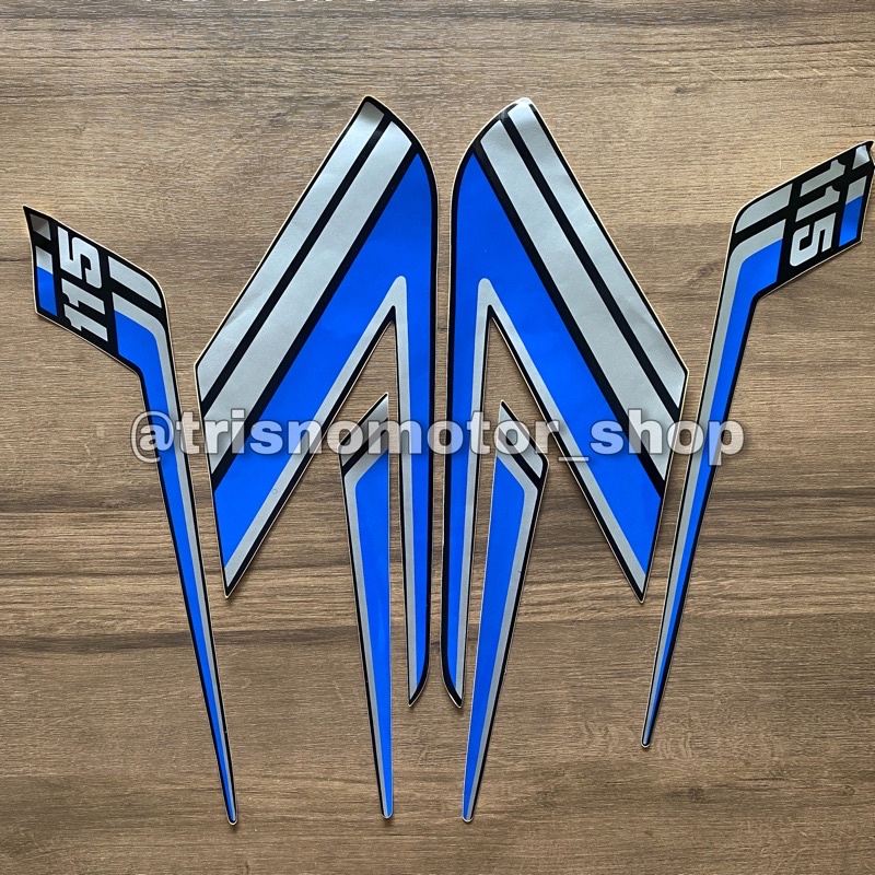 Jual STICKER STRIPING YAMAHA RX SPESIAL 1990 RXS HITAM BIRU STIKER LIST ...