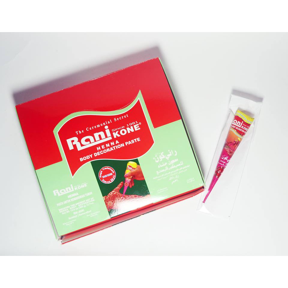 Jual Rani Kone Body Decoration RK-99 Cone / Contong Red 30gr / Pacar ...