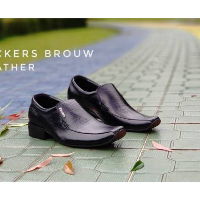 Jual Sepatu kulit premium pantofel Kickers serat kayu formal kerja ...