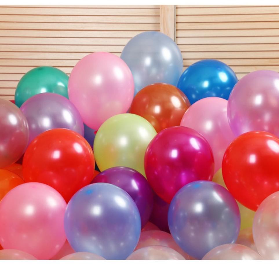 Jual LAngsung K!r!mzh Balon Latex Metalik 1 PACK ISI 100 Pcs Mix ...