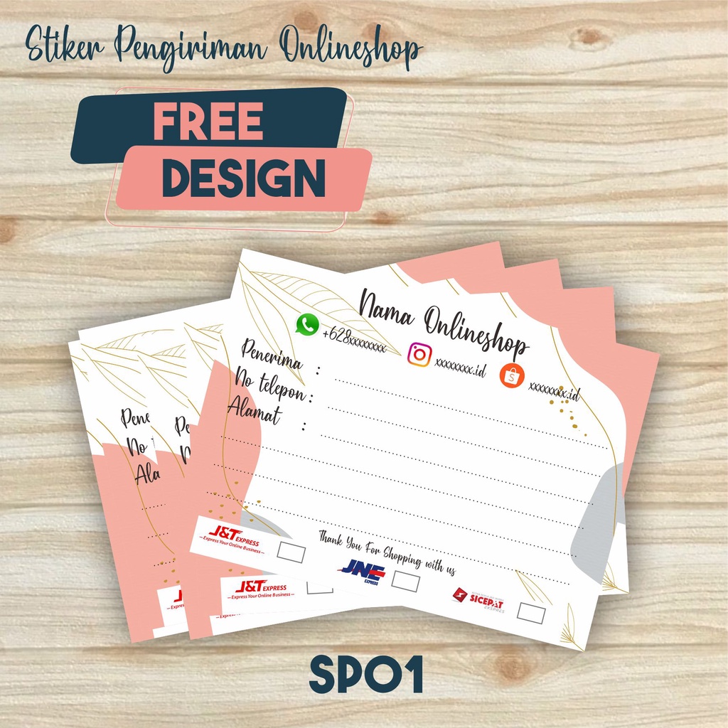 Jual Cetak Stiker Label Pengiriman Online Shop Olshop | Shopee Indonesia