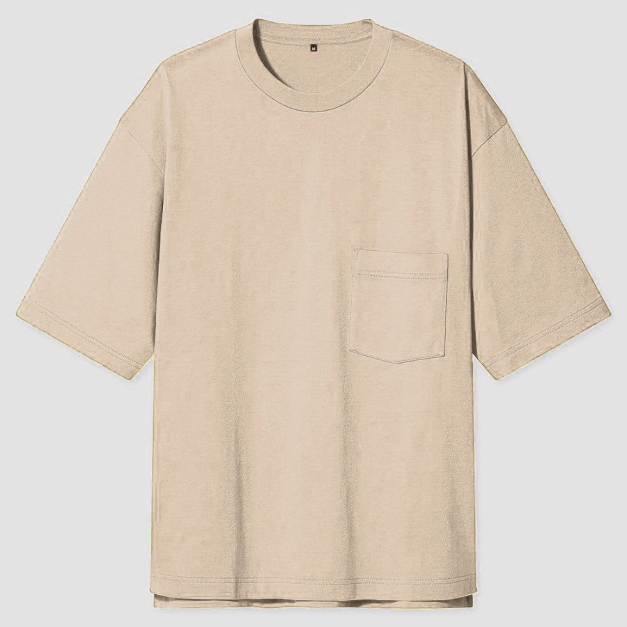 Jual Kaos Polos Oversize Pocket Cream - Kaos Oversize Polos Krem ... Jual Kaos Polos Oversize Pocket Cream - Kaos Oversize Polos Krem ...