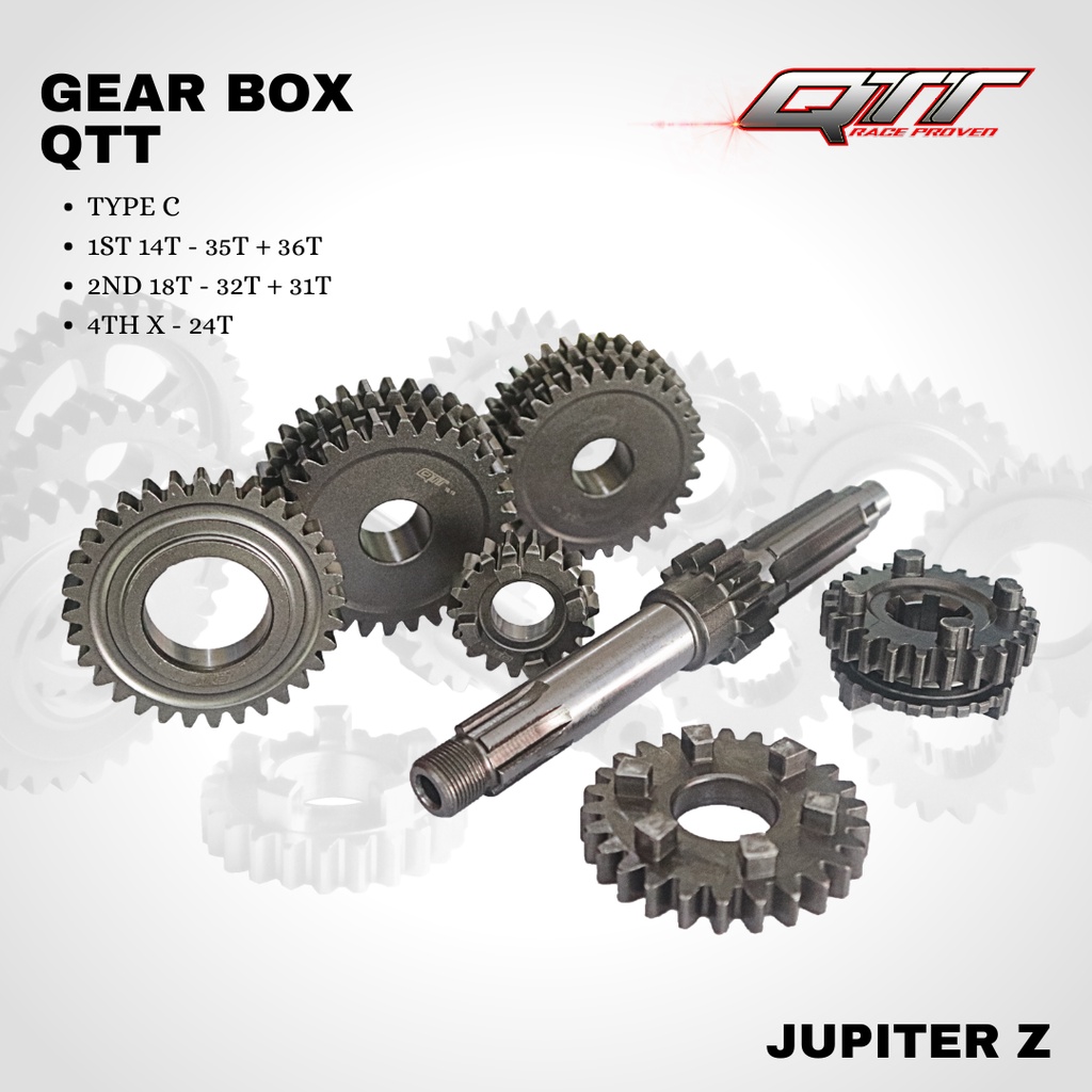 Jual Gear Rasio Gear box QTT jupiter z type C DRAGBIKE GRASSTRACK ...