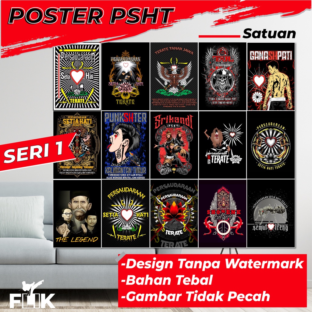 Jual POSTER PSHT AESTETHIC A5 / HIASAN DINDING PSHT SERI 1 | Shopee ...