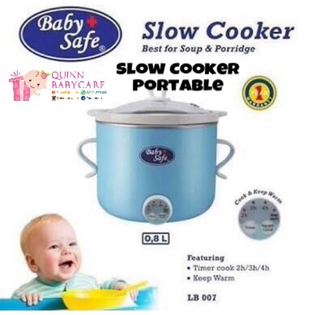 Jual Baby Safe Slow Cooker Portable 0,8 Ltr | Shopee Indonesia