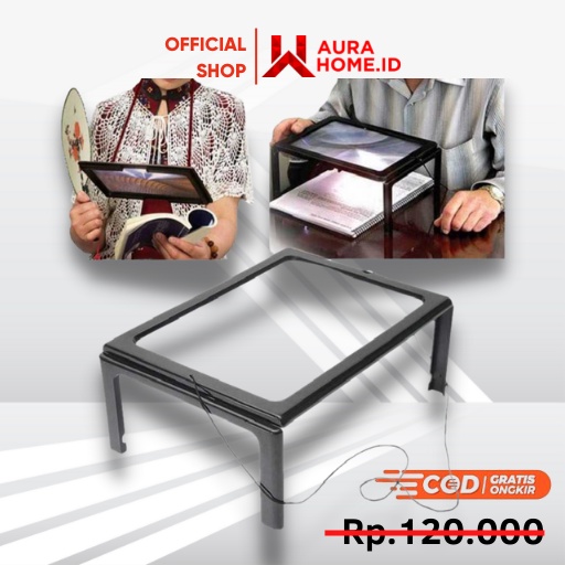 Jual Kaca Pembesar Bentuk Meja dengan Lampu LED / Kaca Pembesar Zoom ...