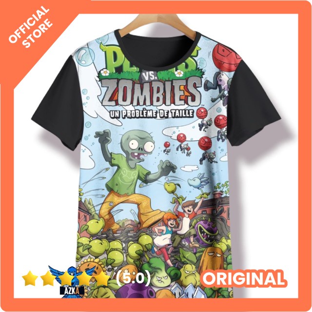 Jual Baju Kaos Anak Laki Laki Gambar Plants VS Zombie Kekinian Baju ...