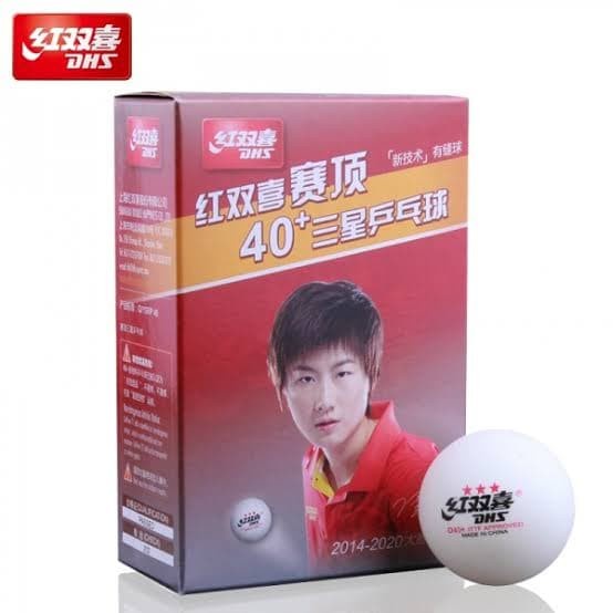 Jual Bola ping pong/bola tenis DHS BINTANG 3 isi 6 40 MM PLUS KOTAK WHITE YELLOW | Shopee Indonesia