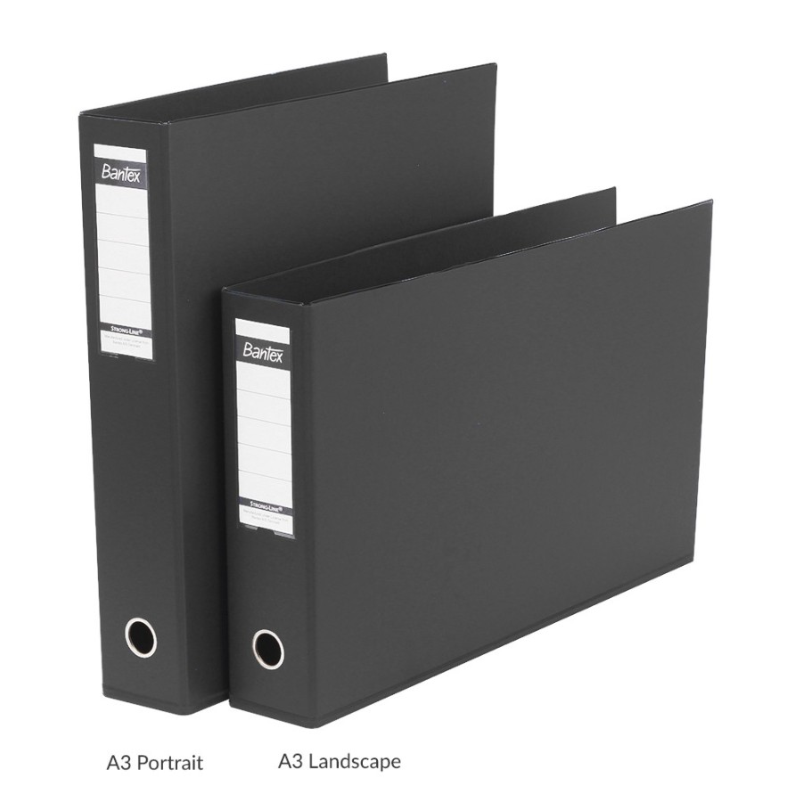 Jual ORDNER BANTEX LEVER ARCH FILE PVC A3 7cm LANDSCAPE 1468V 10-HITAM ...