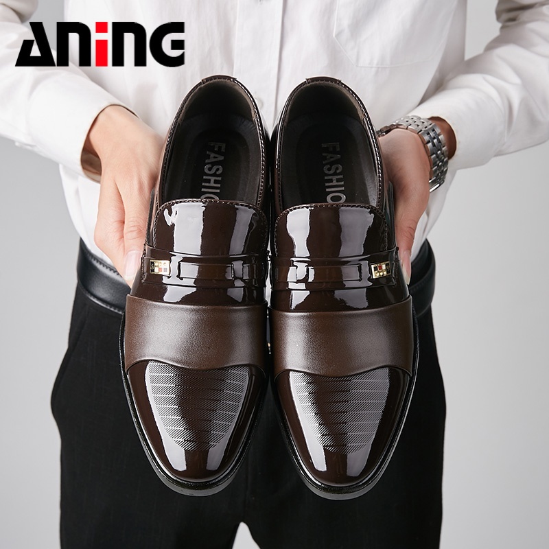 Jual 【Ready stock】Sepatu Pantofel Bahan Kulit Ukuran Besar untuk Pria ...