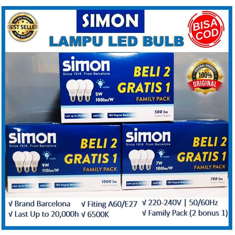 Jual Lampu Led Simon Family Pack | Shopee Indonesia