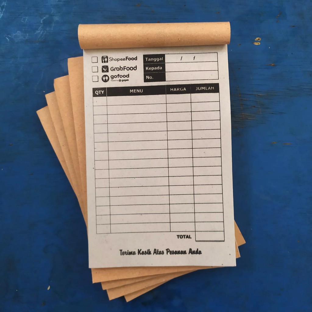 Jual Nota Shopeefood Kwitansi Grabfood Struk Gofood Kuitansi Makanan ...