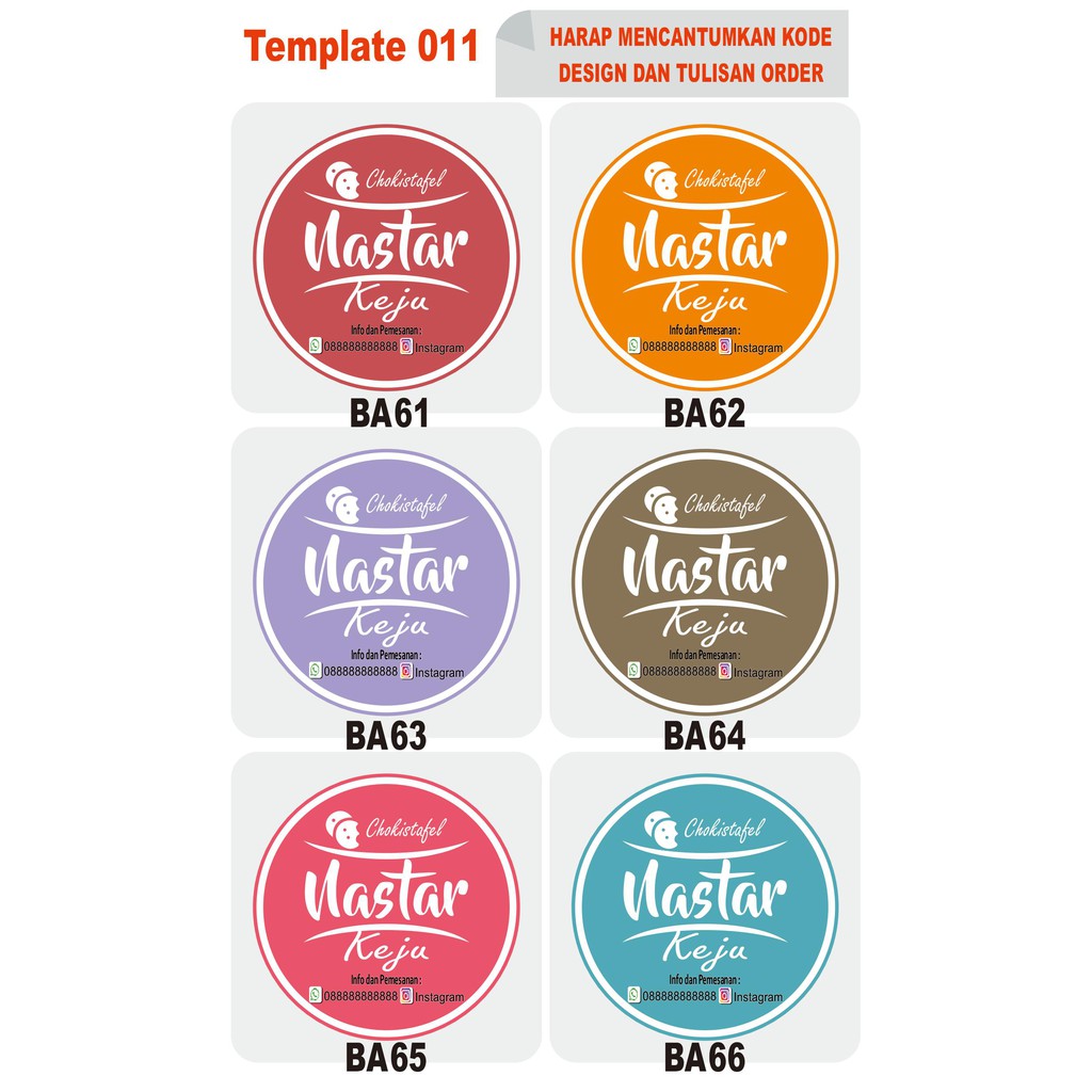 Jual Jasa Design Stiker Label / ID Card / Label kemasan | Shopee Indonesia