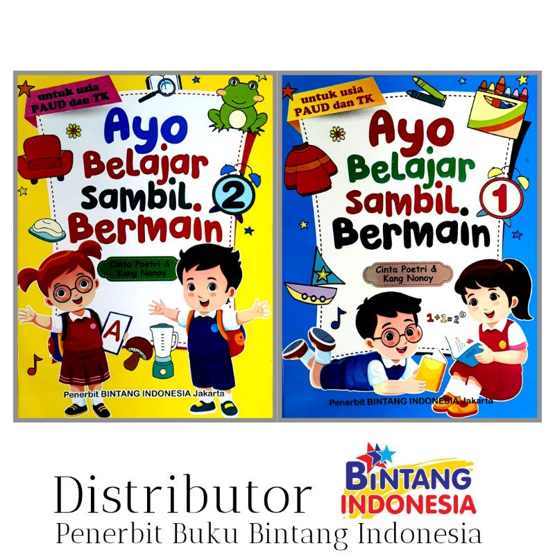 Jual Bintang Indonesia Jakarta - Buku Tk-Paud Ayo Belajar Sambil Bermain jilid 1 & jilid 2 ...