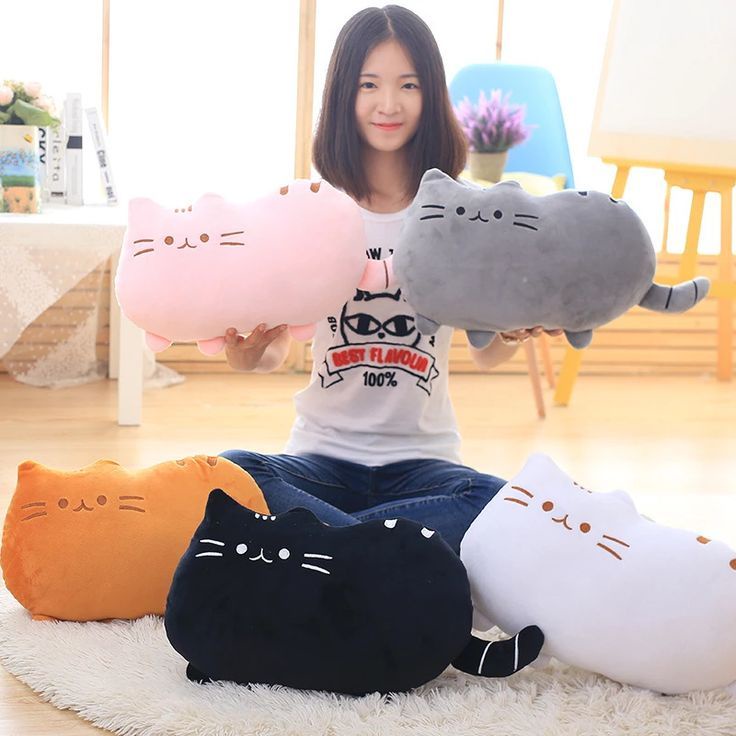 Jual Bantal Kucing Kawaii Bahan Halus Boneka Hewan Lucu Hadiah Ulang ...