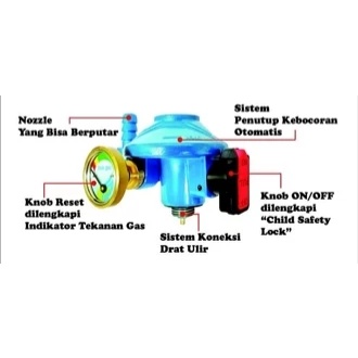 Jual Regulator Blue Gas PD(Pressure Gauge/indikator tekanan gas ...