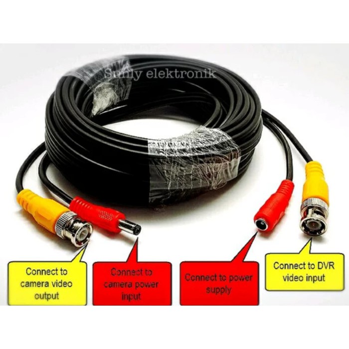 Jual Jual Kabel cctv original tebal kuat / cable camera cctv 10 meter ...