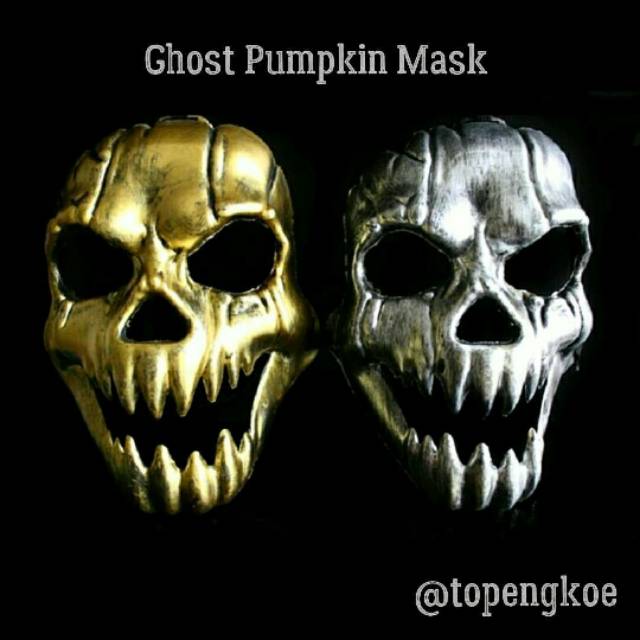 Jual Topeng halloween hantu pumpkin tengkorak | Shopee Indonesia