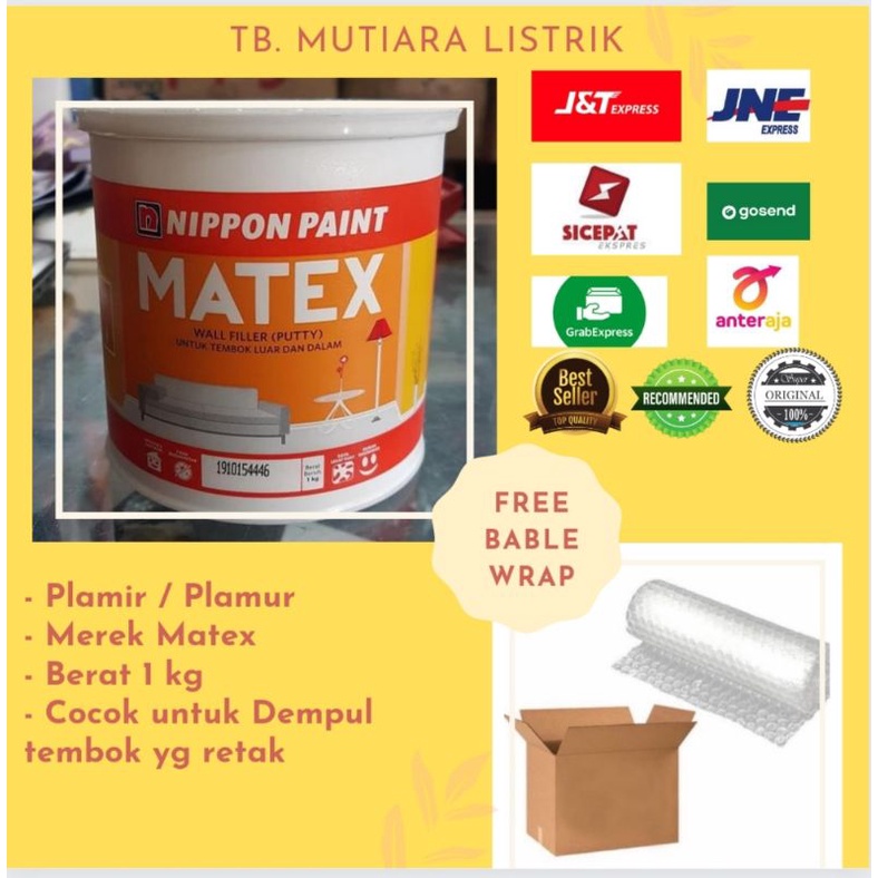 Jual Plamir Tembok Matex Nippon Paint 1kg Wall Filler Putty Pelamir Tembok Instan Dempul Tembok ...
