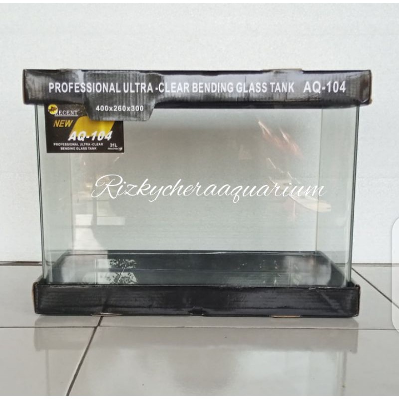 Jual Aquarium Import bending Merk Recent AQ-104 ukuran 40cm x 26cm x 30cm Isi 31 Liter | Shopee ...