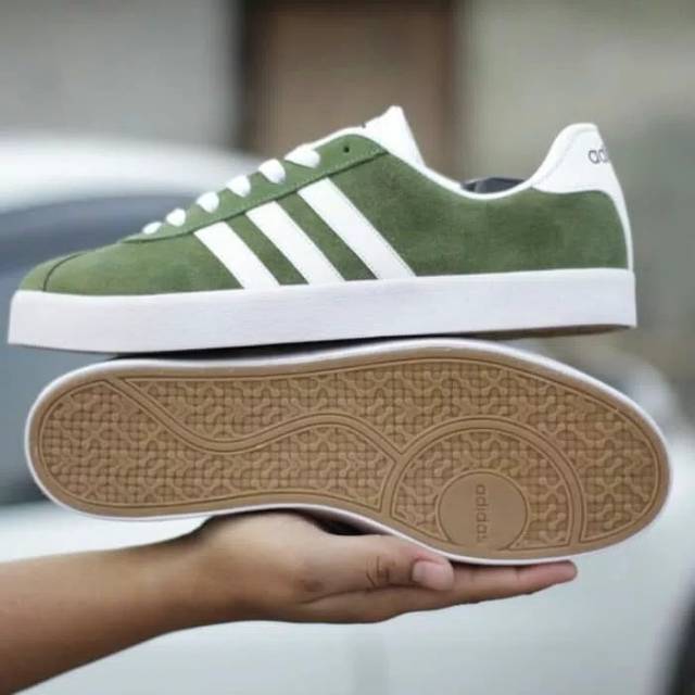 Jual Sepatu Original Adidas VL Court Mosh Green | Shopee Indonesia