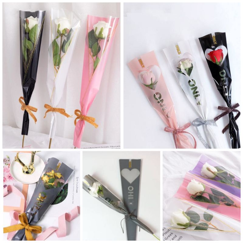 Jual Plastik Bunga 1 Tangkai (Tidak Termasuk Bunga) Single Flower Rose ...