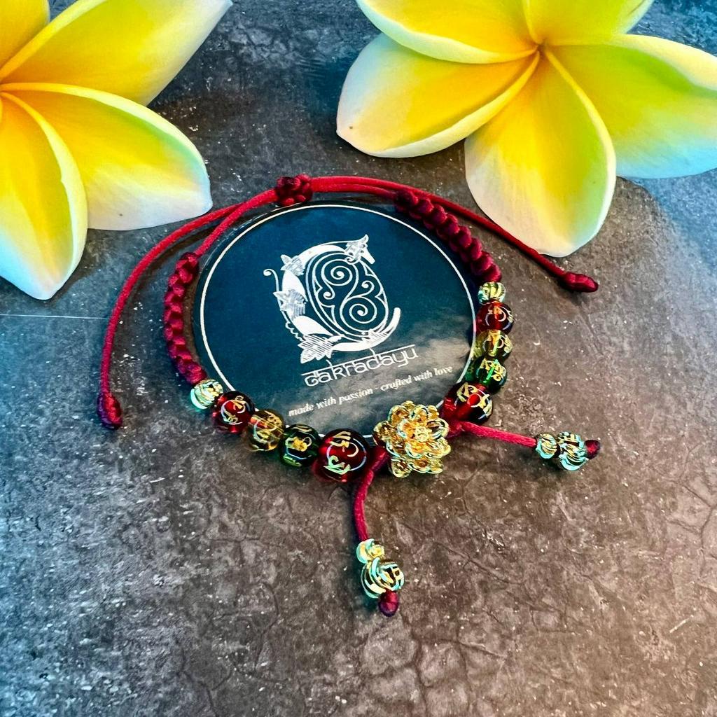 Jual CAKRADAYU Gelang Dewi Bunga (Saraswati) dengan Batu Ukir Tibet ...