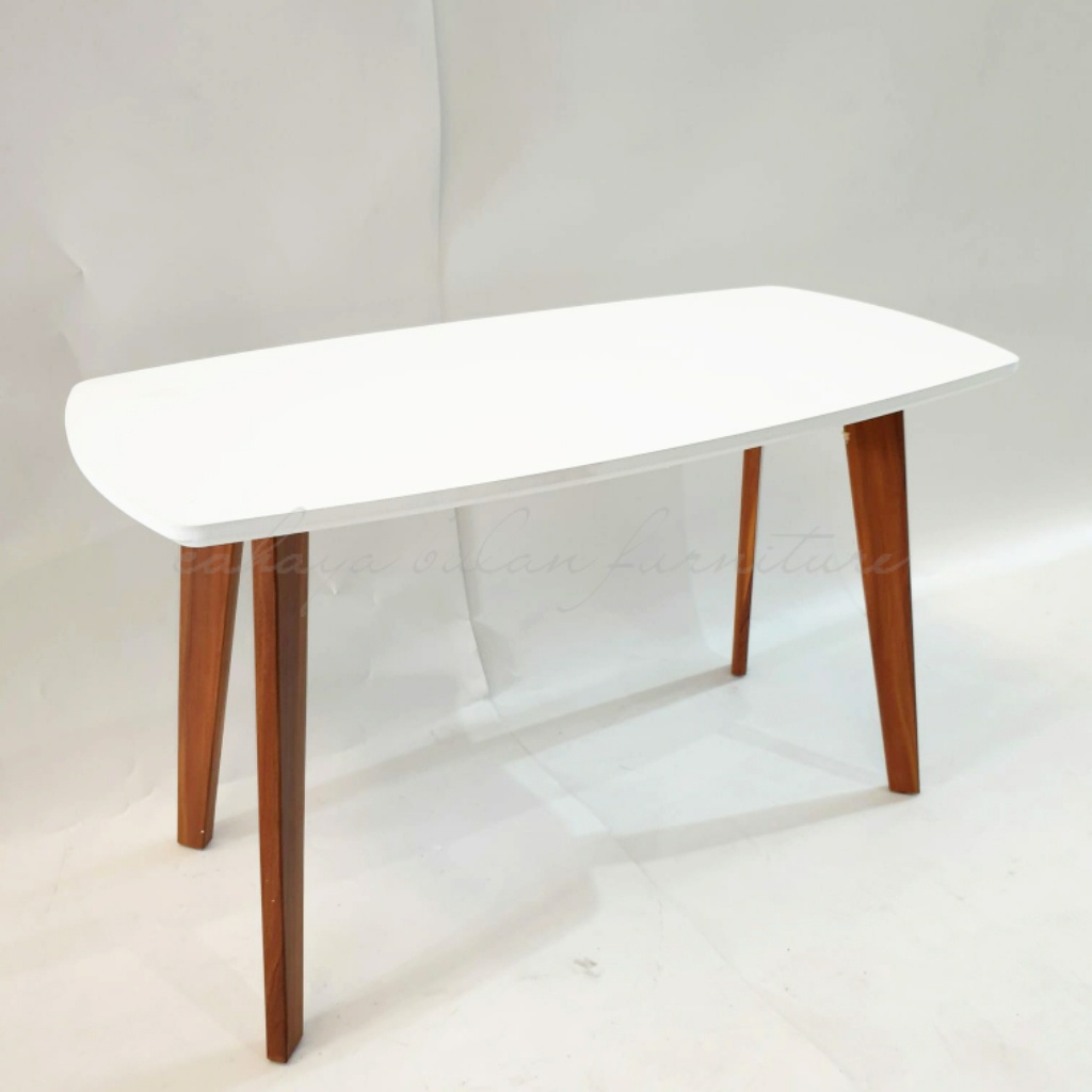 Jual COFFEE TABLE WHITE WOOD / MEJA TAMU KAYU PUTIH MODERN MINIMALIS ...